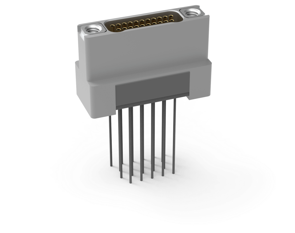Nano D Metal Board Mount Pth Vertical Receptacle With Fixed