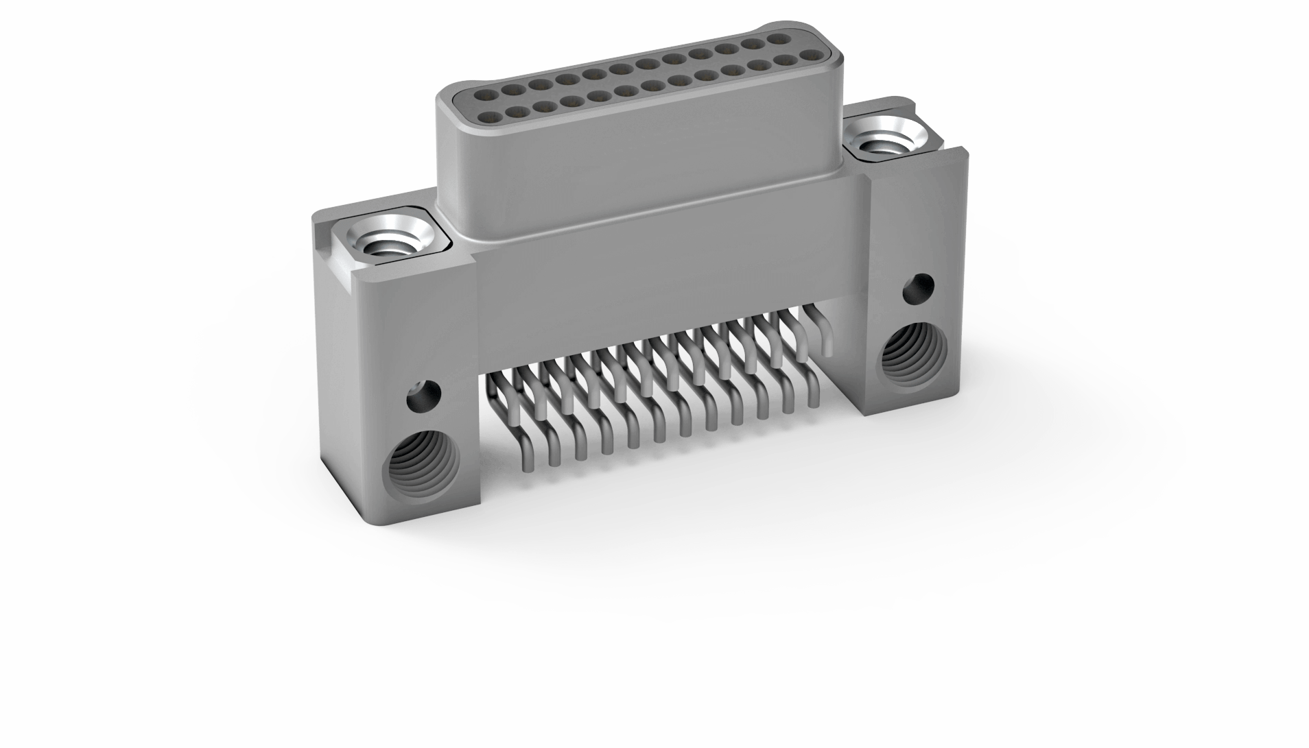 Nano D Metal Board Mount Smt Vertical Receptacle With Mounting